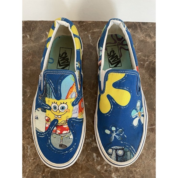 Vans | Shoes | Vans Spongebob Blue Aloha Bob Classic Slip On Shoes ...
